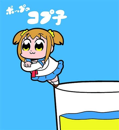 Safebooru 1girl 3 Bkub Blue Background Brown Hair Commentary Request