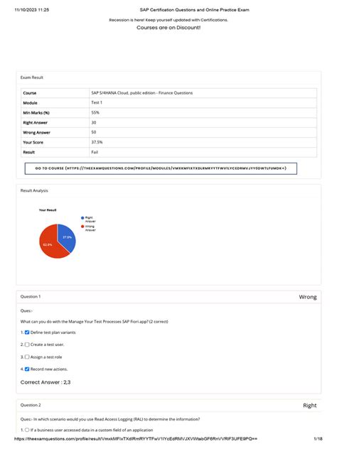 Sap Certification Questions And Online Practice Exam Pdf Cloud Computing Platform As A Service