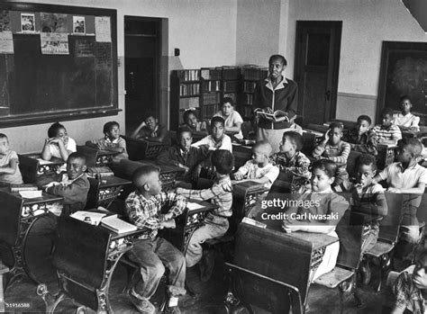 Vew Of The Interior Of A Classroom At The Racially Segregated Monroe