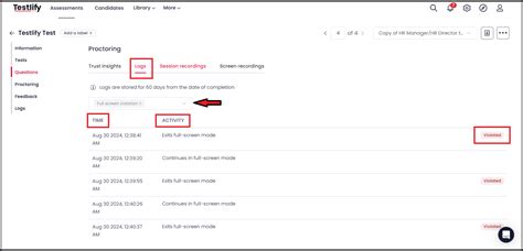 Enabling And Disabling Full Screen Mode In Testlify Testlify Inc Help Center