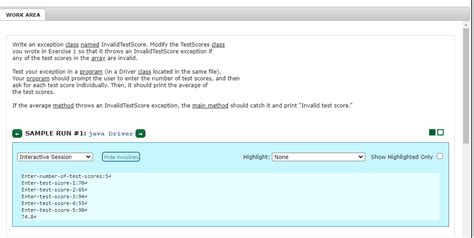 Solved Write An Exception Class Named InvalidTestScore Chegg