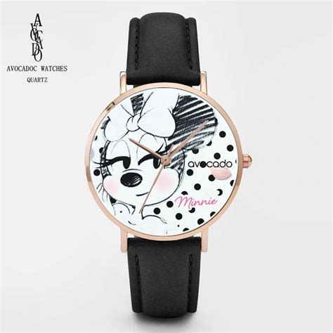 Горячее предложение часы с Микки Маусом из мультфильма «Минни Детские Женские кварцевые