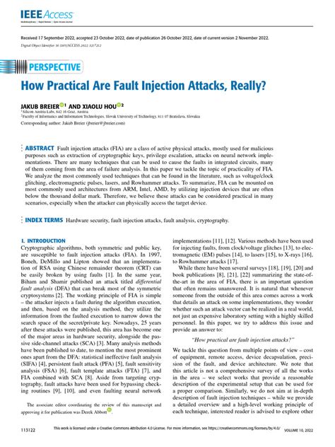 Howpracticalarefaultinjectionattacksreally Pdf
