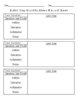 Multi Step Word Problems Task Cards By Mrs Kiswardys Class TPT