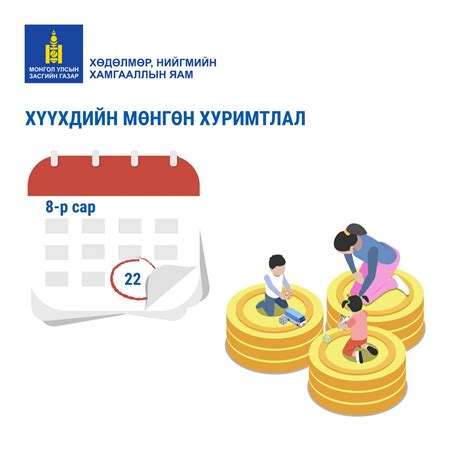 Энэ сард хүүхдийн мөнгө тэтгэвэр тэтгэмж олгох ХУВААРЬ