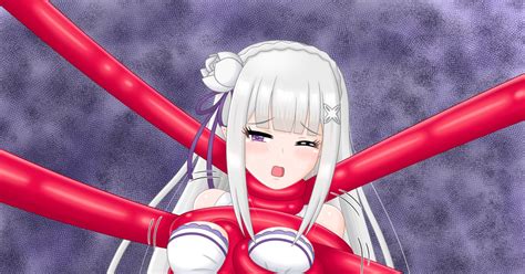 触手 エミリア触手拘束 ダディヤナのイラスト Pixiv