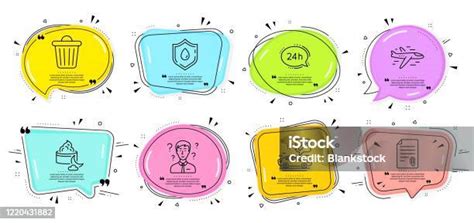 쓰레기통 비행기 및 나이트 크림 아이콘 세트 첨부 파일 24 시간 서비스 및 자동차 서비스 표지판 벡터 건강관리와 의술에 대한 스톡 벡터 아트 및 기타 이미지 Istock