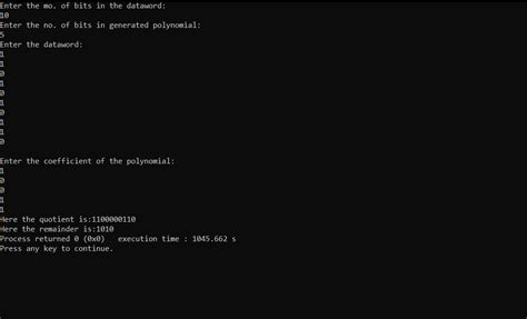 Crc Cyclic Redundancy Check In C Program
