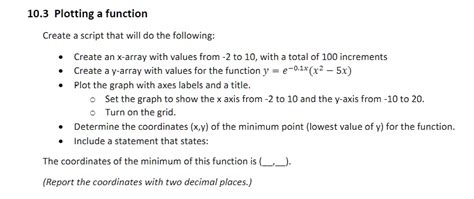 Solved Using Matlab 103 Plotting Function Create A Script That Will Do The Following Create