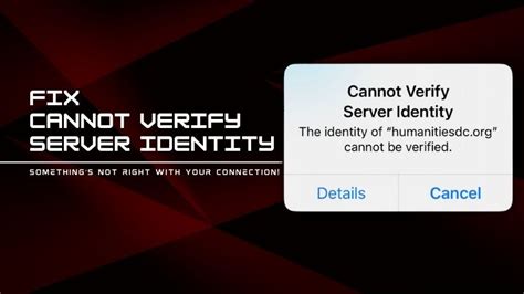 Fix Cannot Verify Server Identity Error 7 Quick Fixes