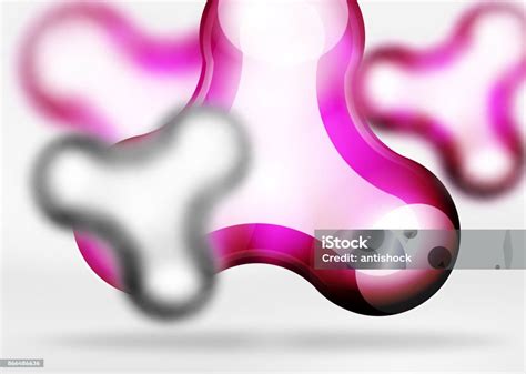 디지털 3d 벡터 공간 거품 유리 금속 효과 3차원 형태에 대한 스톡 벡터 아트 및 기타 이미지 3차원 형태 개념 개념