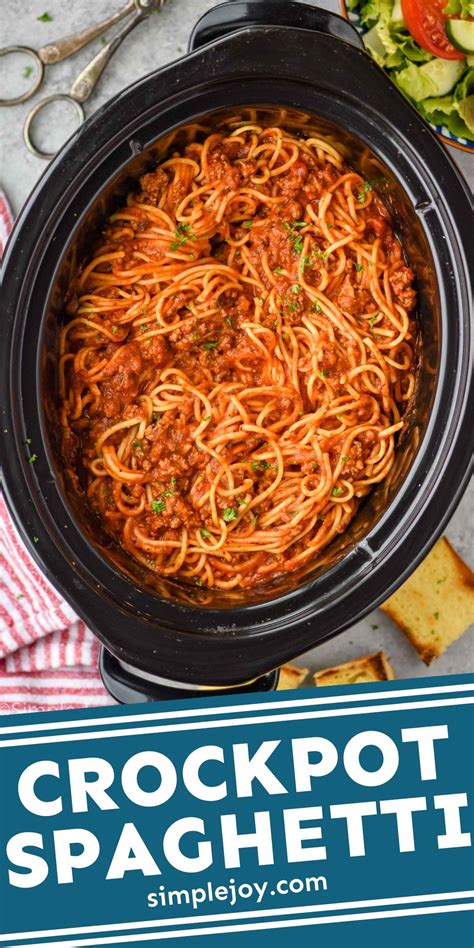 Crock Pot Spaghetti Simple Joy