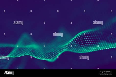 Abstract Blue Geometrical Background Connection Structure Science