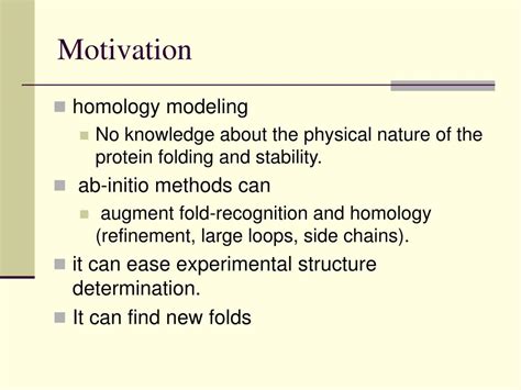 Ppt Ab Initio Methods For Protein Structure Prediction Powerpoint