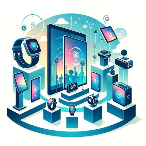 Modern Tech Expo Display Premium Ai Generated Image