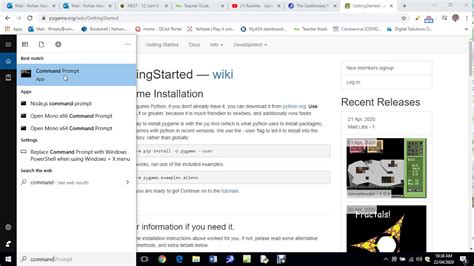 How To Install Pygame With Command Line Youtube