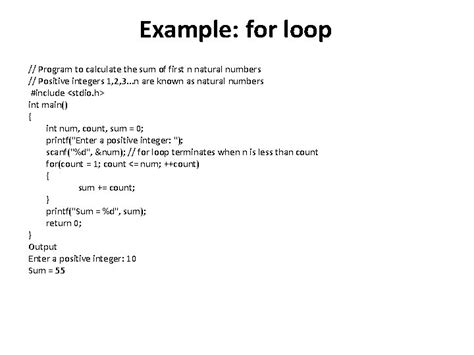 C Programming Iterative Statement While Loop For Loop