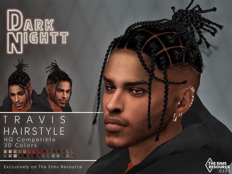 The Sims Resource Travis Hairstyle Sims 4 Afro Hair Sims 4 Hair Male