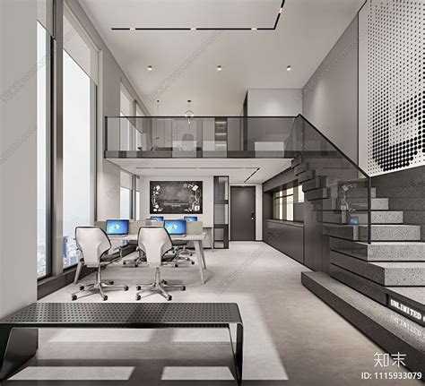 现代loft复式办公空间3d模型下载【id 1115933079】 花瓣网