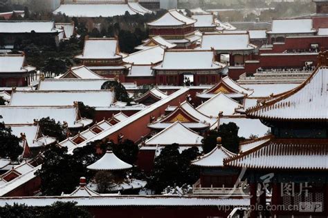 北京故宫银装素裹 人民图片网