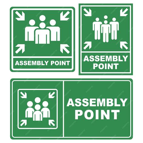 Premium Vector Collection Of Different Assembly Point Sign