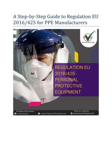 A Step By Step Guide To Regulation Eu 2016425 For Ppe Manufacturers By
