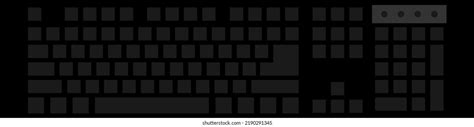Blank Black Keyboard Layout Vector Illustration Stock Vector Royalty Free