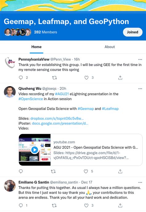 A Twitter Community For Geemap · Gee Community Geemap · Discussion 828 · Github