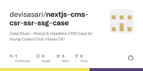GitHub Devisasari Nextjs Cms Csr Ssr Ssg Case Case Study Next Js Headless CMS Case For