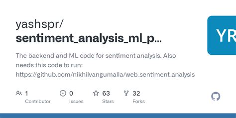 Github Yashsprsentimentanalysismlpart The Backend And Ml Code