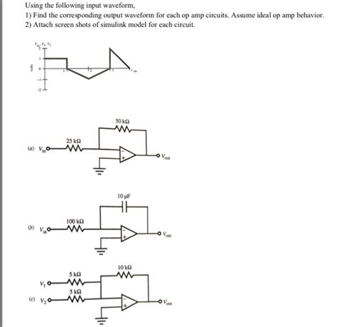 Solved Using The Following Input Waveform 1 Find The