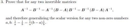 solved 3 prove that for any two invertible matrices