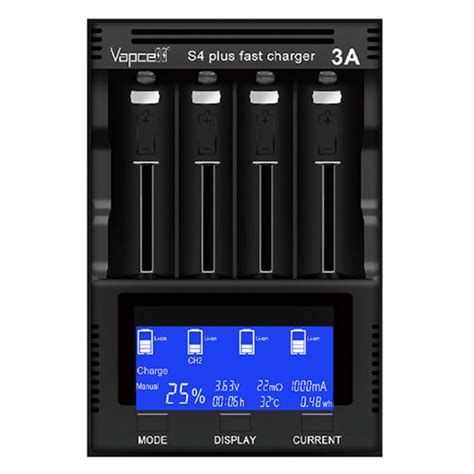 Vapcell S4 plus V2.0 Universal-Analyse-Ladegerät - smart24.net