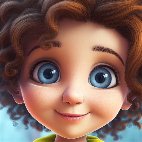 Premium Ai Image A Beautiful Smiley Girl With Curvy Hair