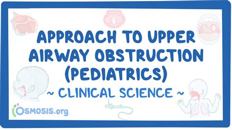 Approach To Upper Airway Obstruction Pediatrics Video And Meaning Osmosis