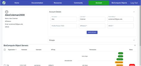 Issue With Updating User Information · Issue 30 · Biocompute Objectsportal · Github