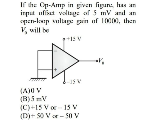 solved if the op amp in given figure has an input offset