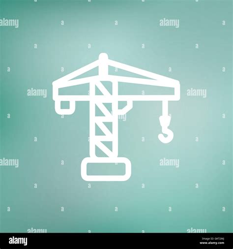 Crane Machine Thin Line Icon Stock Vector Image And Art Alamy
