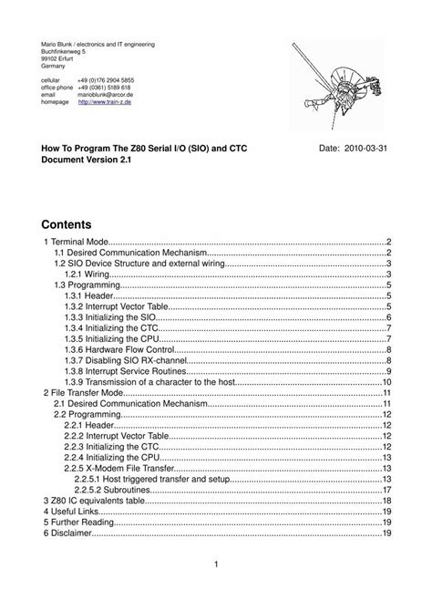 Pdf Howto Program The Z80 Sio €¦ · Preface The Z80 Sio Is The Most Powerful Io