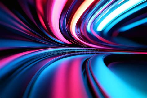 Vivid Blue And Red Light Streaks Twist With Energy Creating Stock Illustration Illustration