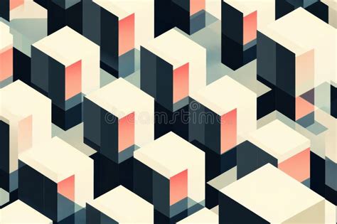 modern isometric cube pattern featuring structured spacing