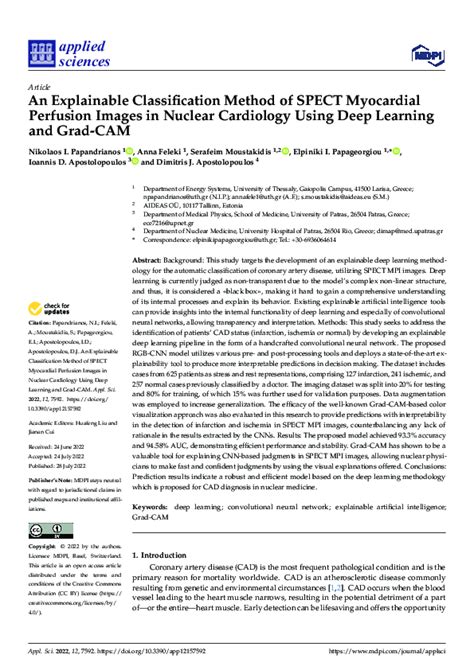 pdf an explainable classification method of spect myocardial perfusion images in nuclear