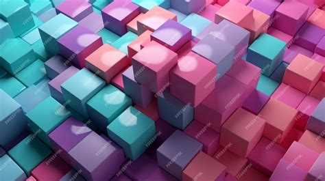 Premium Ai Image A Vibrant And Colorful Arrangement Of Geometric Cubes Generative Ai