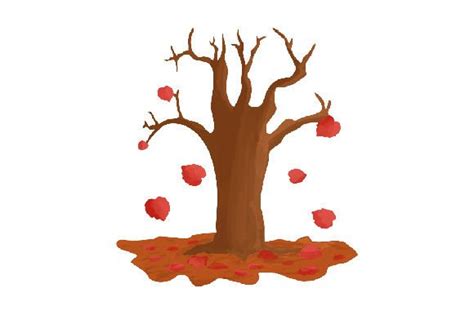 Leaves Falling From Tree Clip Art