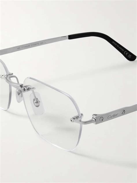 Cartier Eyewear Frameless Titanium Optical Glasses Mr Porter