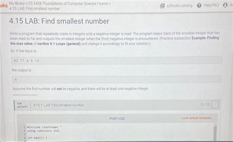 Solved How To Find The Smallest Number Using A Loop In C