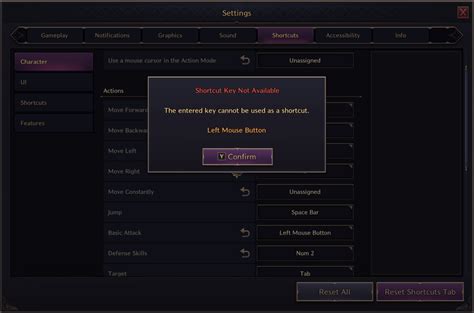 the game stopped allowing left right mouse button for attack and