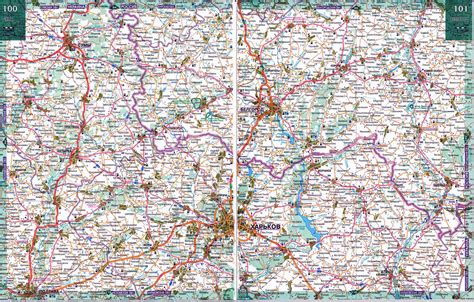 Подробная карта автомобильных дорог Белгородской область Карта дорог Белгородская область Rus