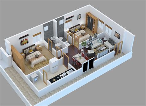 15 X30 House Plan 2bhk In 3d With Interior 15 By 30 Makan Ka Naksha Artofit