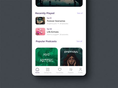 Podcast App Ui Design Behance